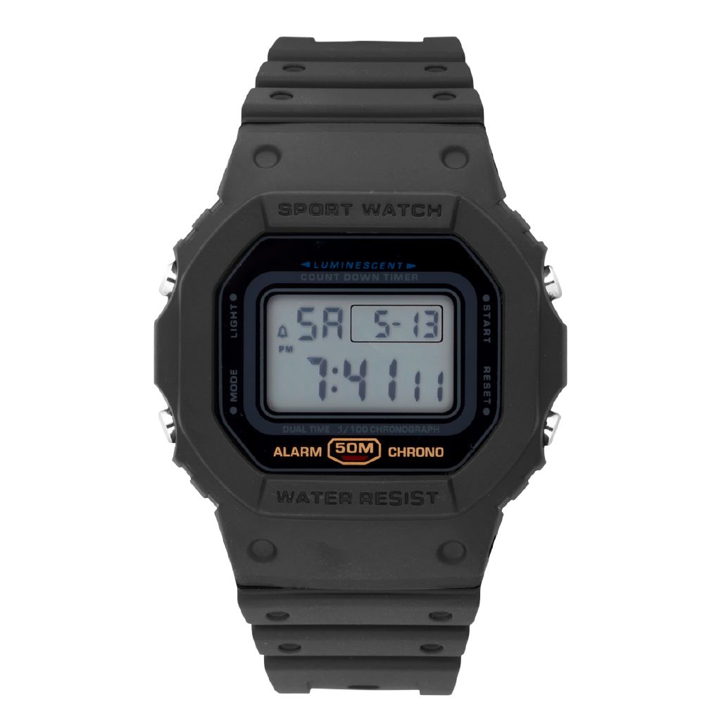 Active Intent Digital Watch Black Square Black | The Warehouse