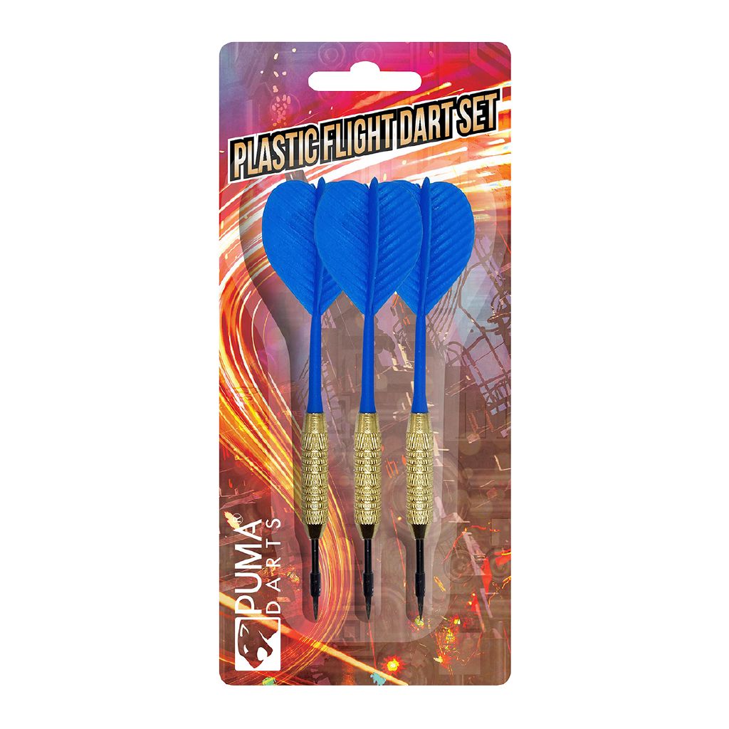Puma Darts Plastic Flighted Dart Set Colours Assorted Medium Assorted ...