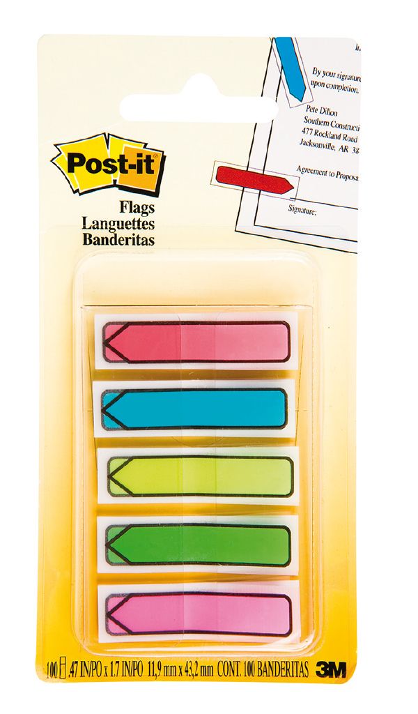 Post-It Flags 11.9mm x 43.2mm Multi-Coloured Multi-Coloured | The Warehouse