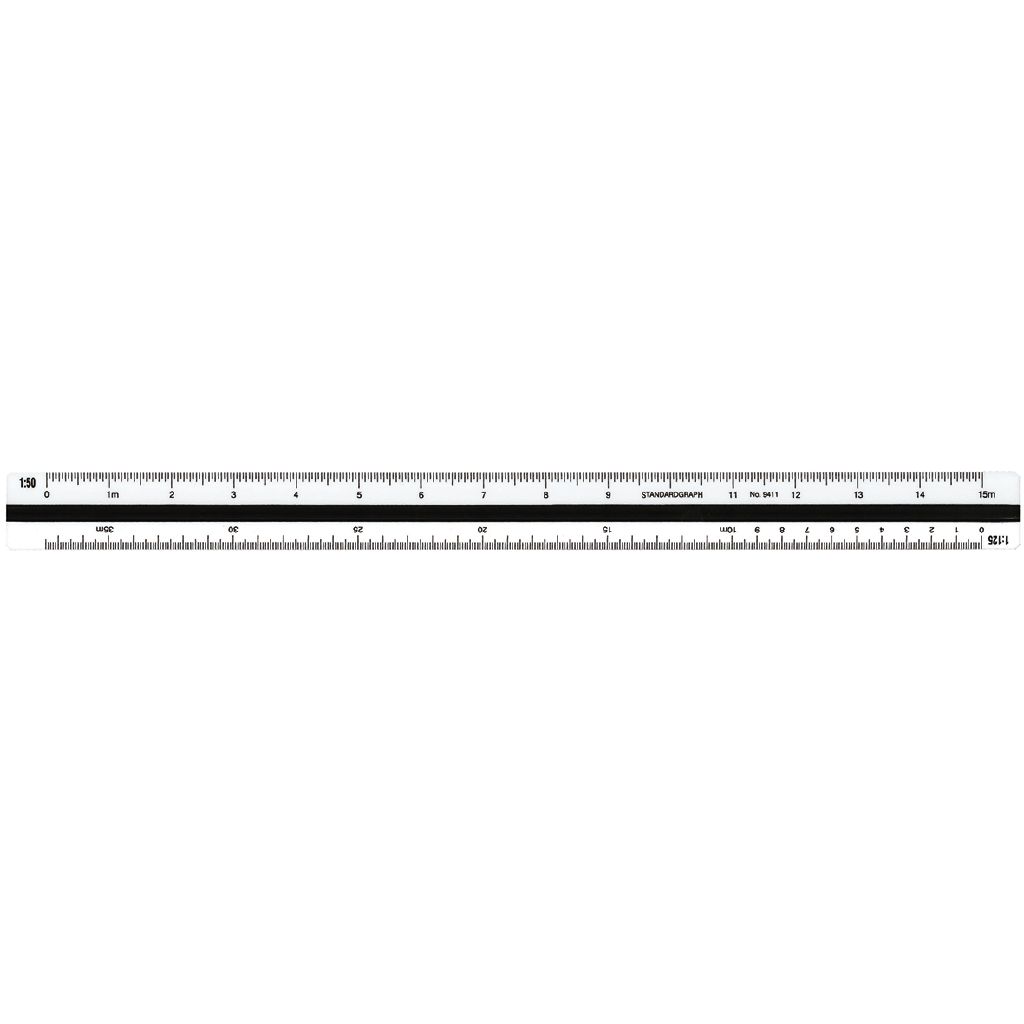 Standardgraph 9410 Tri Scale Ruler Architect Clear Clear | The Warehouse