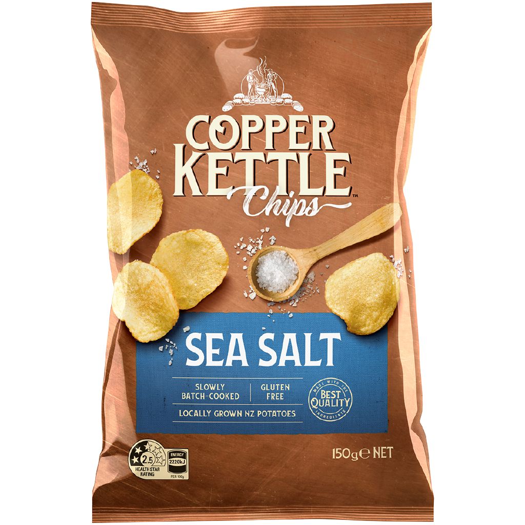 Copper Kettle Chips Sea Salt 150g | The Warehouse