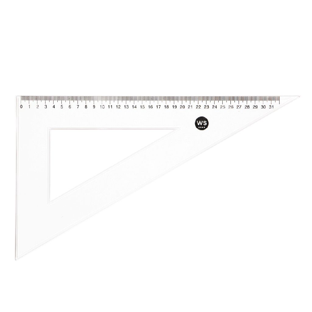 WS 30 & 60 Degree Set Square 32cm Clear Clear | The Warehouse
