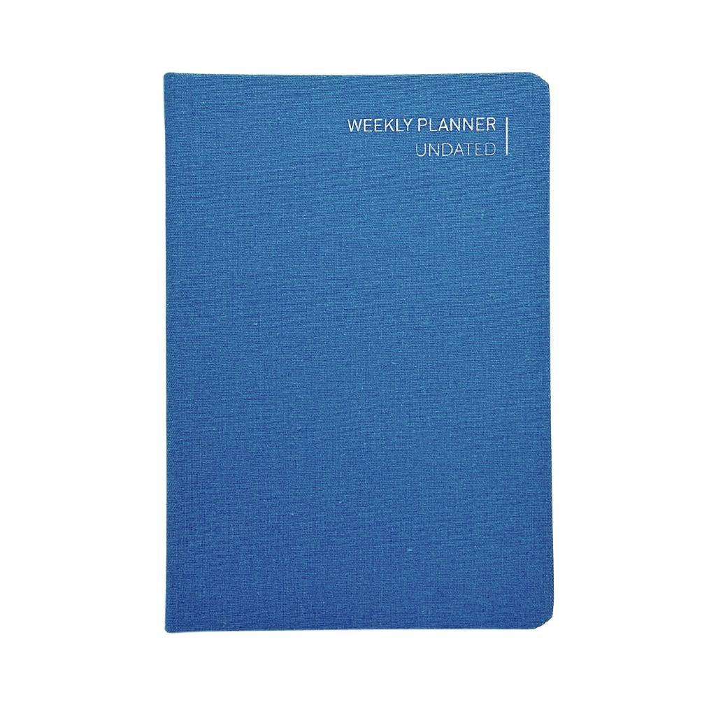 WS Weekly Planner A5 Blue Linen Blue A5 Blue | The Warehouse