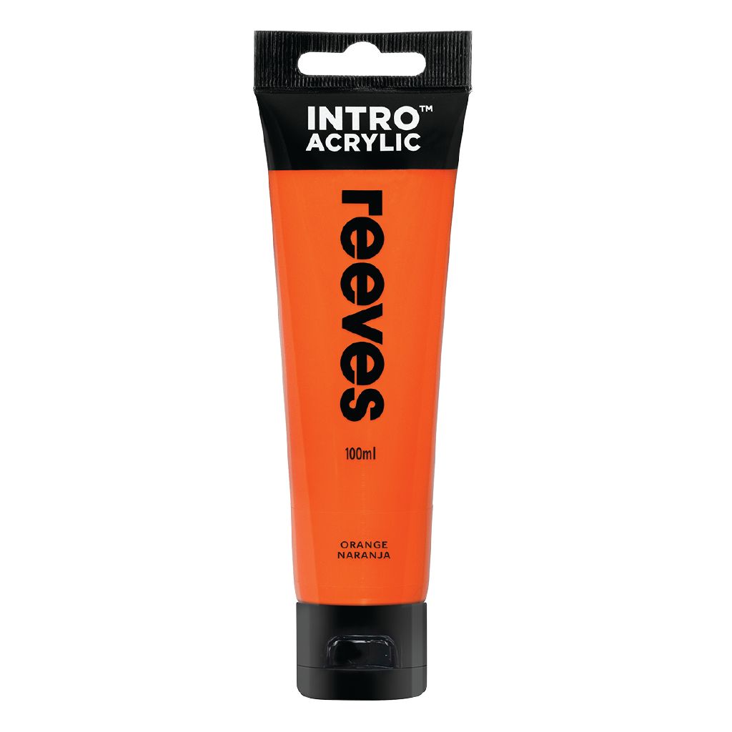 Reeves Intro Acrylic Paint Orange 100ml Orange Mid | The Warehouse