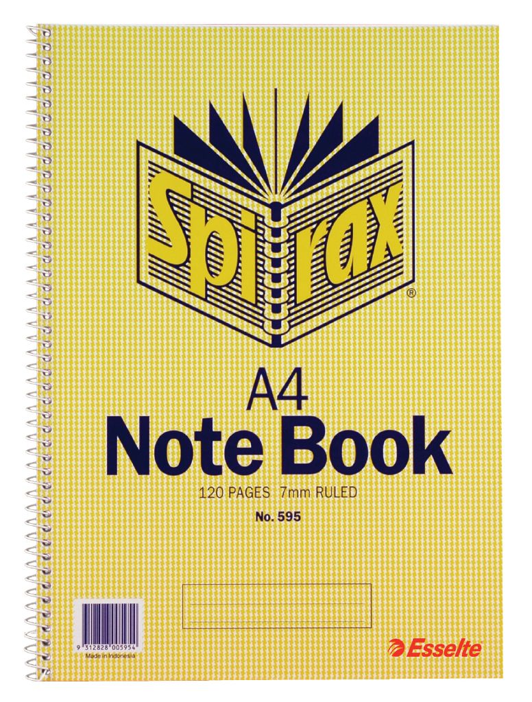 Spirax 60 Leaf Notebook 297mm x 210mm Yellow Mid Yellow Mid | The Warehouse