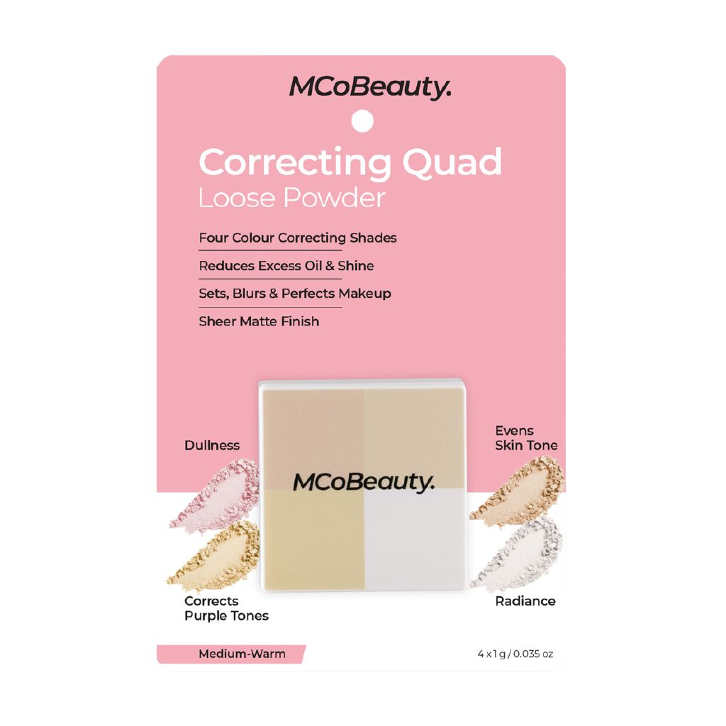 MCoBeauty Correcting Quad Loose Powder- Medium- Warm | The Warehouse