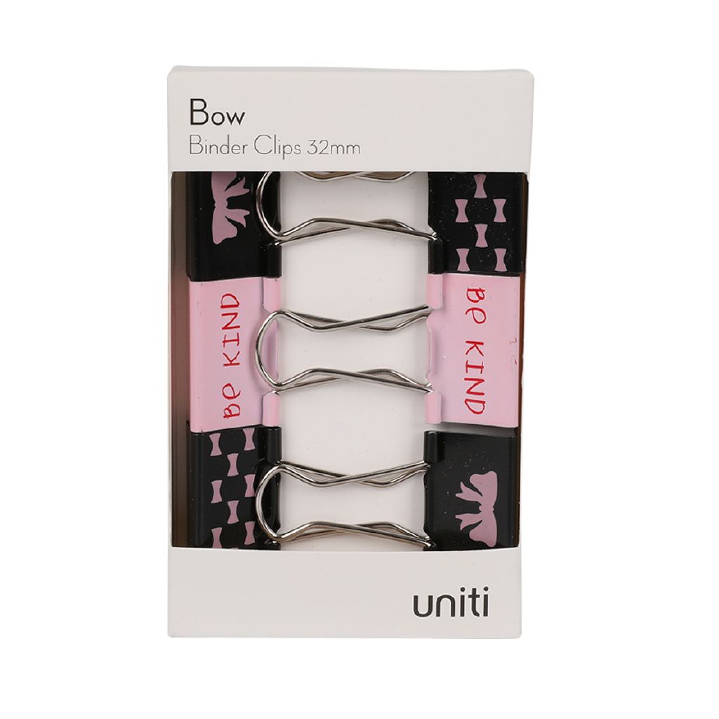 Uniti Bow Binder Clips 32mm 6 Pack | The Warehouse