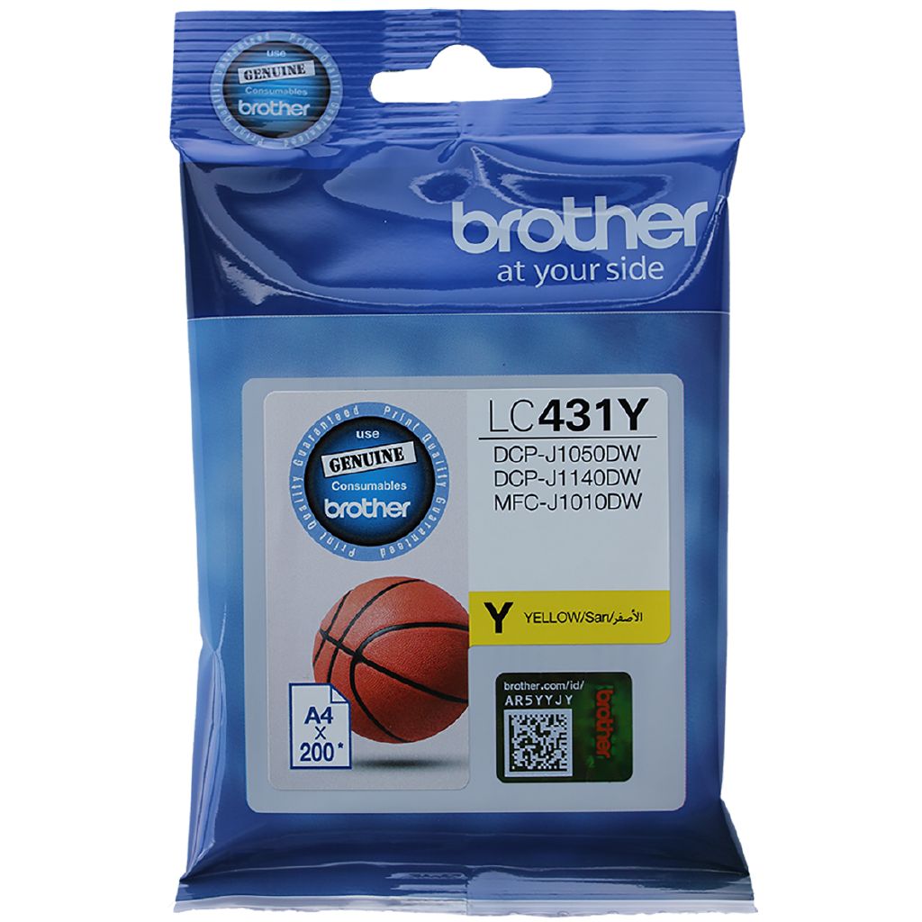 Brother LC431Y Ink Yellow 200 Pages Yellow Mid | The Warehouse