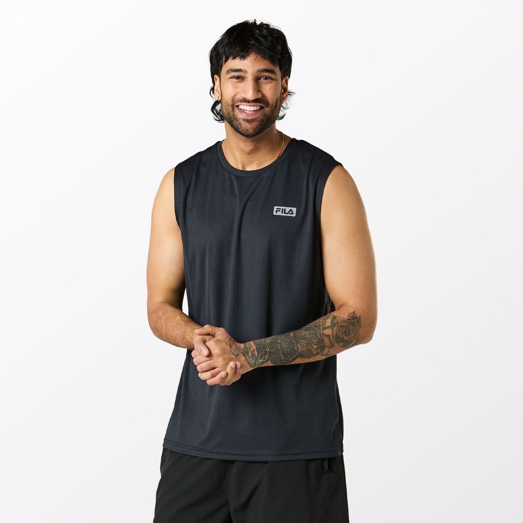 Fila Men's Amos Tank Black | The Warehouse