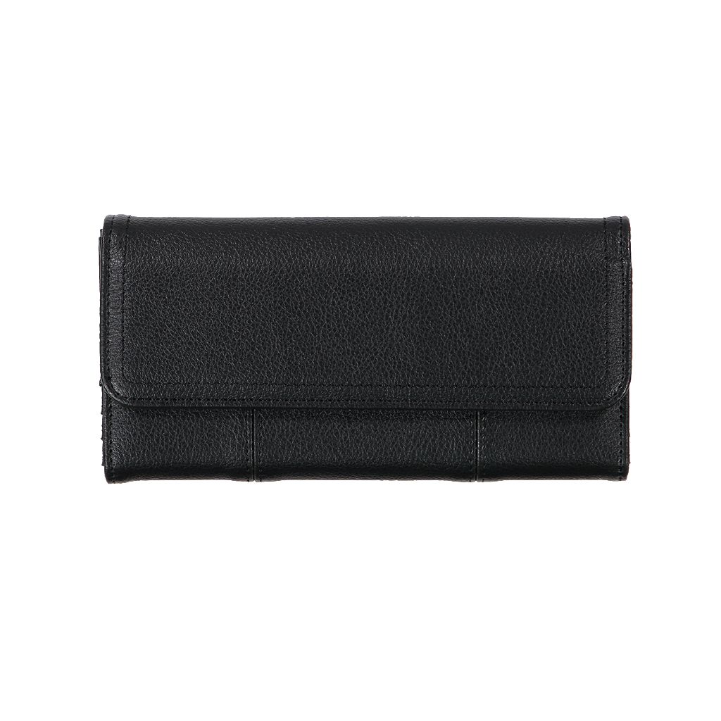 H&H Fold Over Purse Black | The Warehouse