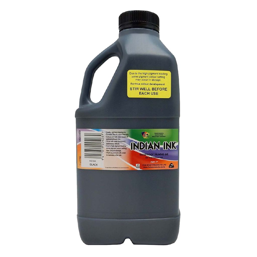Fivestar Indian Ink Black 1 Litre | The Warehouse