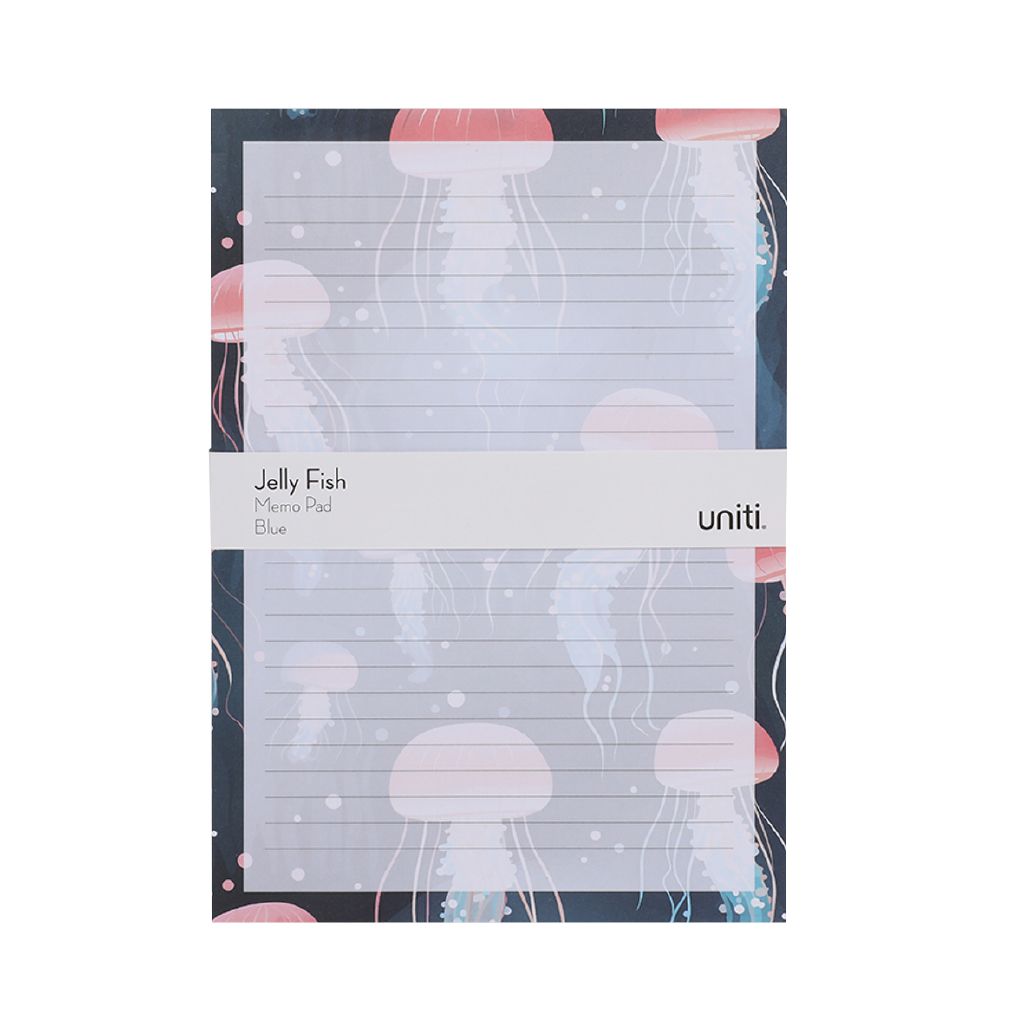 Uniti Jelly Fish Memo Pad Blue Blue | The Warehouse