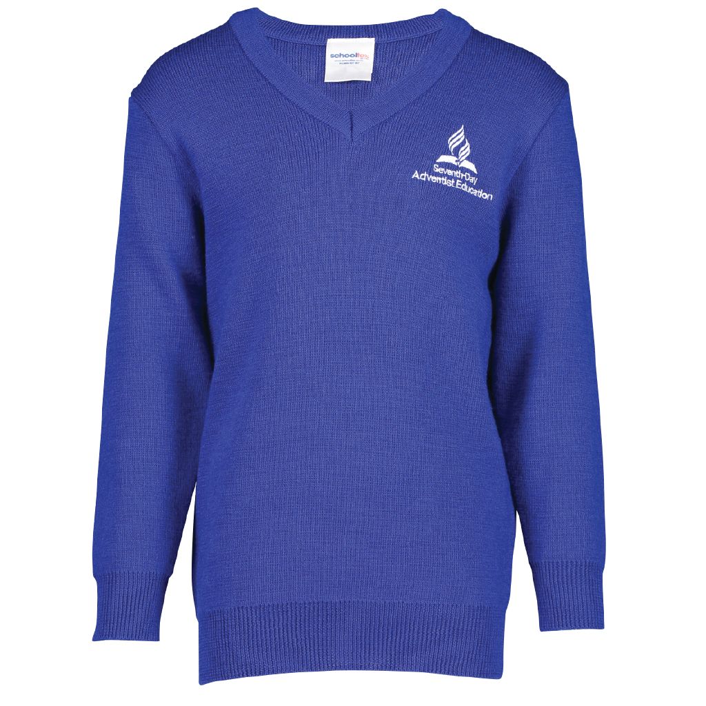 Schooltex Balmoral SDA Jersey with Embroidery Blue Mid | The Warehouse
