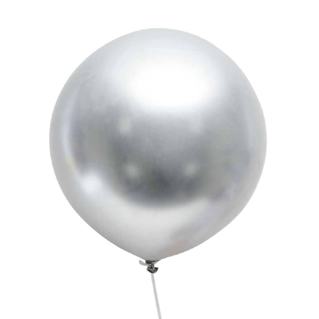 Hoorah Jumbo Silver Chrome Balloon 90cm Silver Silver | The Warehouse