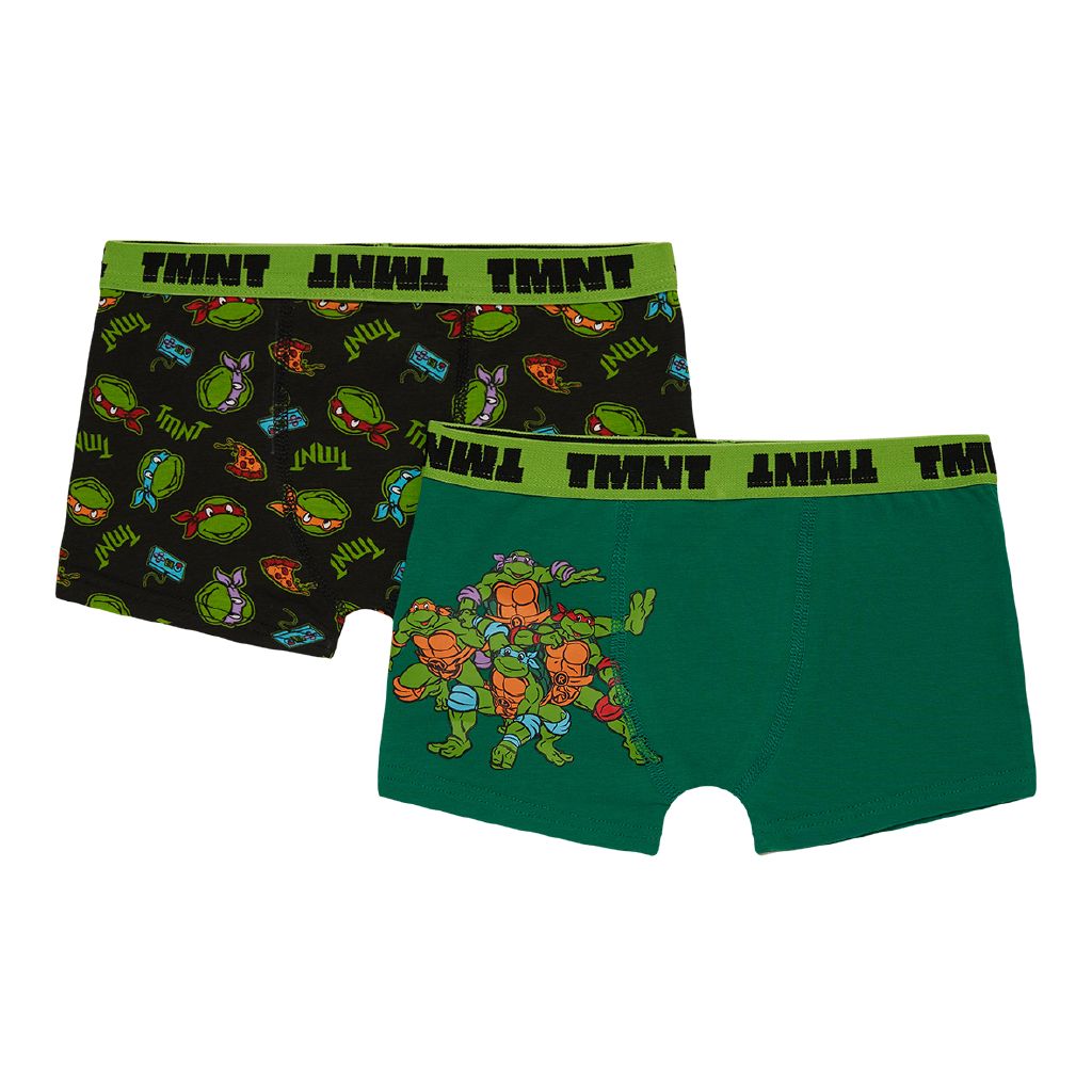 Teenage Mutant Ninja Turtles Trunks 2 Pack Black/Green | The Warehouse