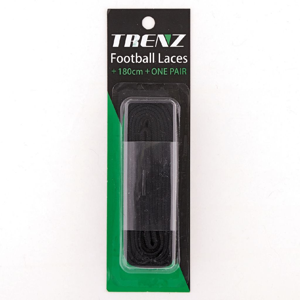 Trenz Football Laces Black | The Warehouse