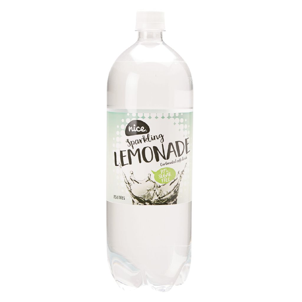 Nice 99% Sugar Free Lemonade Carbonated Soft Drink 1.5L | The Warehouse