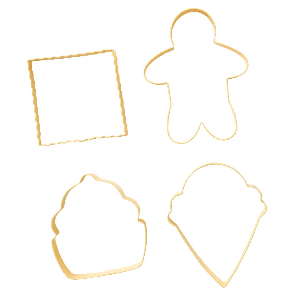 Living & Co Cookie Cutters Treats Stainless Steel 4 Piece Stainless ...