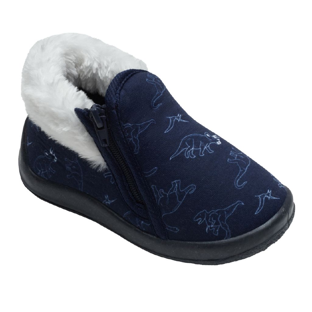 Young Original Kids' Zipper Slippers Navy | The Warehouse