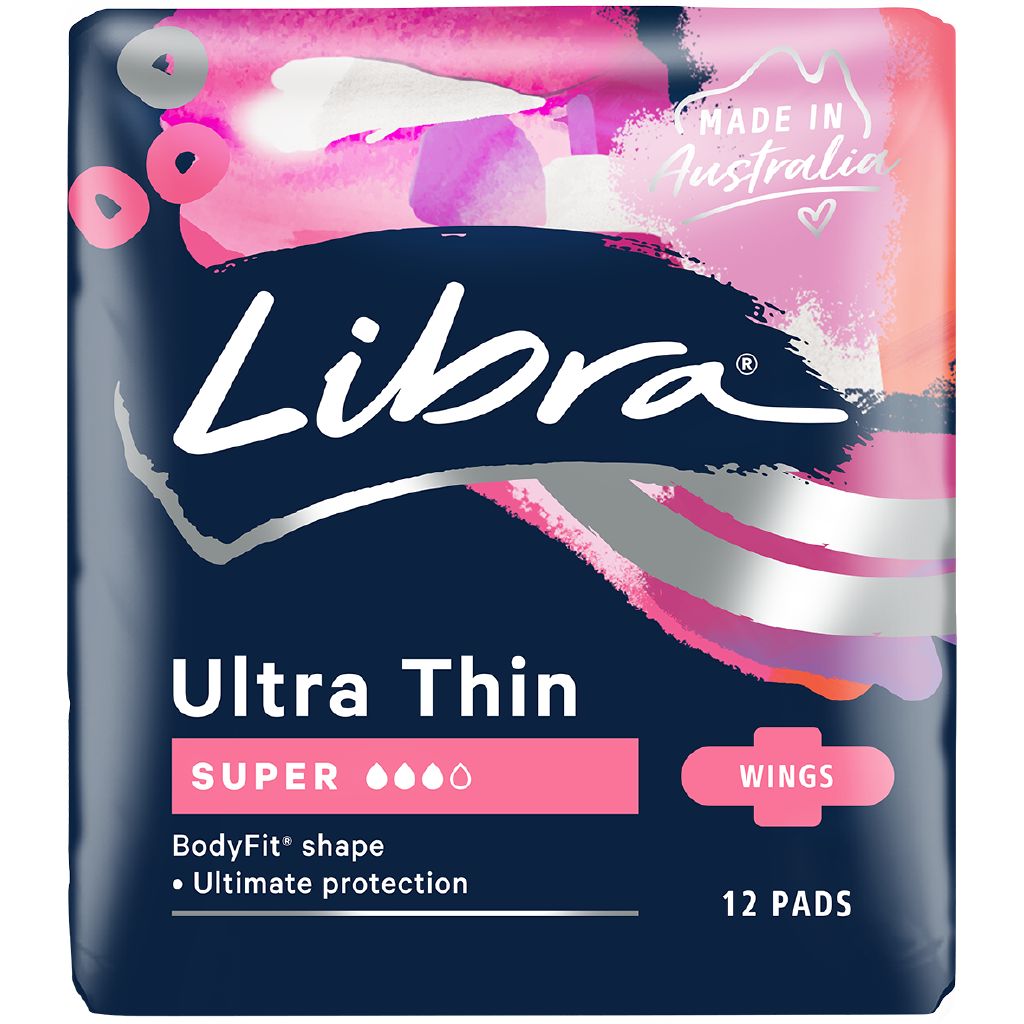 Libra Super Ultra Thin Pads with Wings 12 Pack | The Warehouse