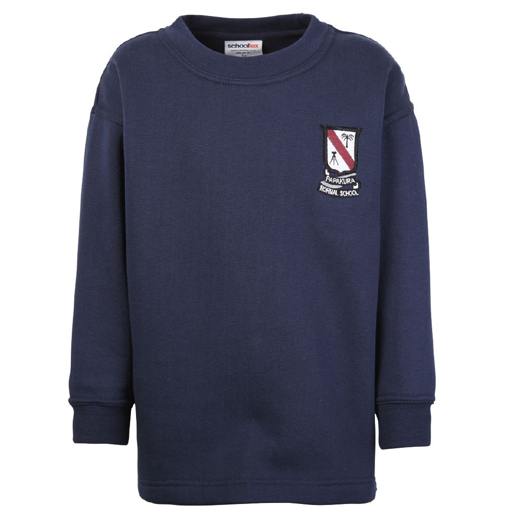 Schooltex Papakura Normal School Crew Neck Top with Embroidery Navy ...