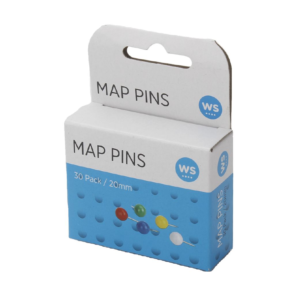 WS Map Pins 20mm 30 Piece | The Warehouse
