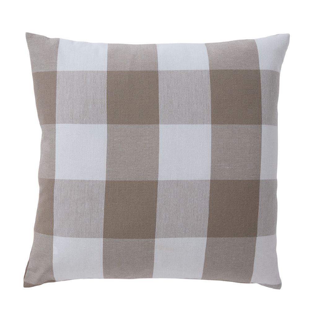 Living & Co Yarn Dyed Check Cushion Natural 45cm x 45cm Natural | The ...