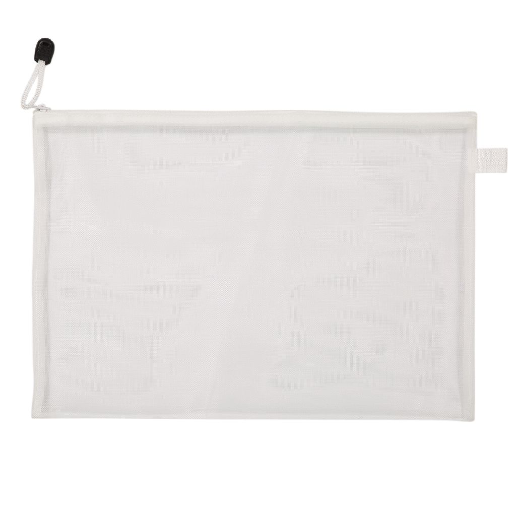 WS Flat Mesh Pencil Case White White | The Warehouse