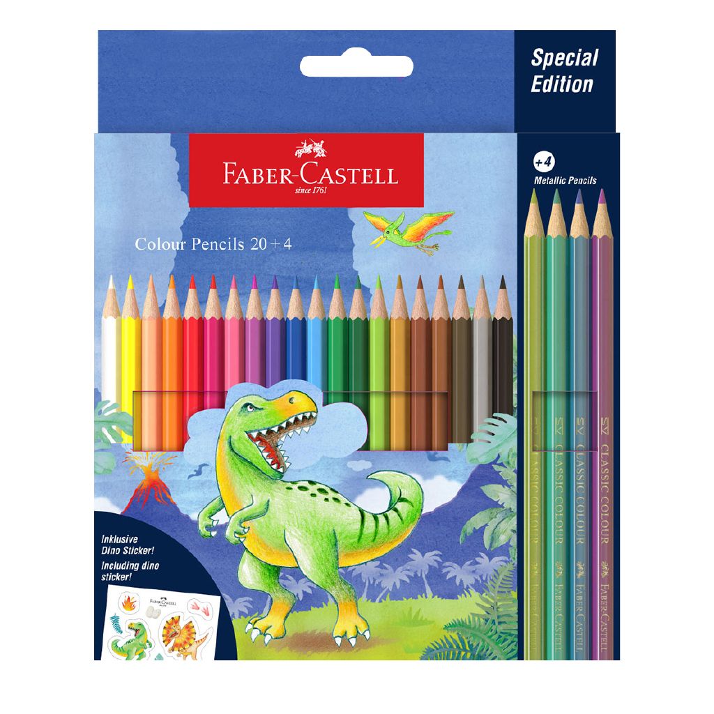 Faber-Castell Dinosaur Coloured Pencils | The Warehouse