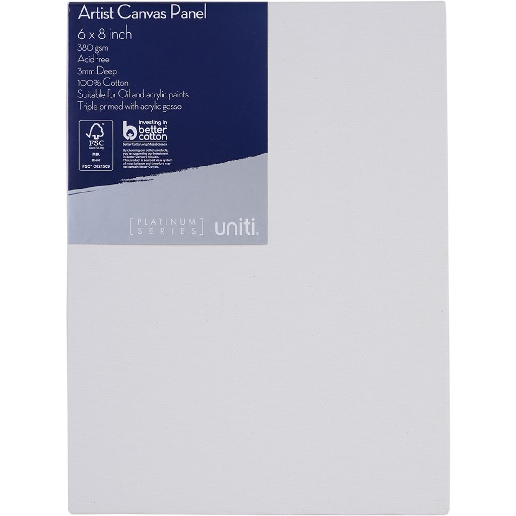 Uniti Canvas Panel 6 Inch x 8 Inch 380gsm | The Warehouse