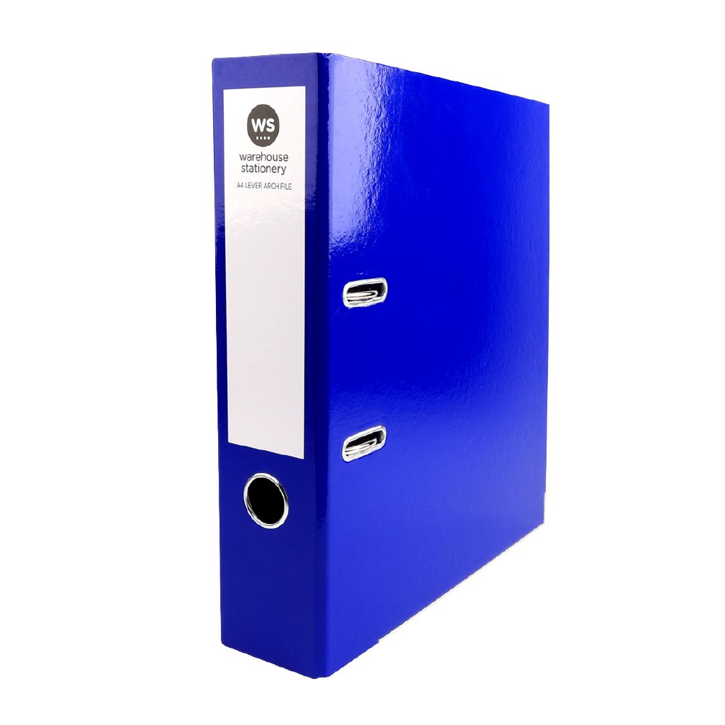 WS Lever Arch File Blue Blue | The Warehouse