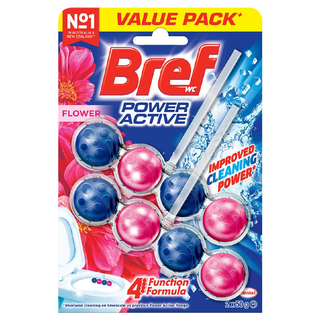 Bref Power Active Flower Blossom Rim Block 50g | The Warehouse