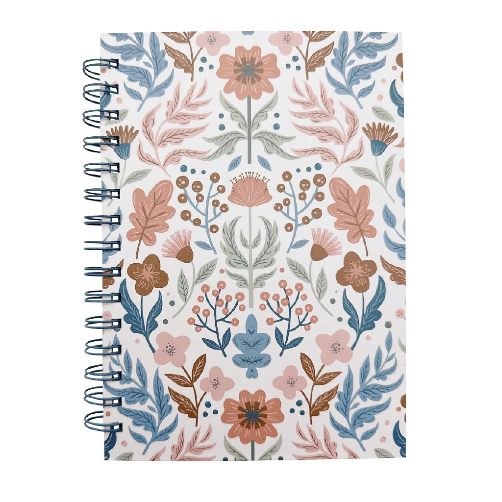 Uniti Floral Folklore Spiral Floral Printed Notebook A5 | The Warehouse