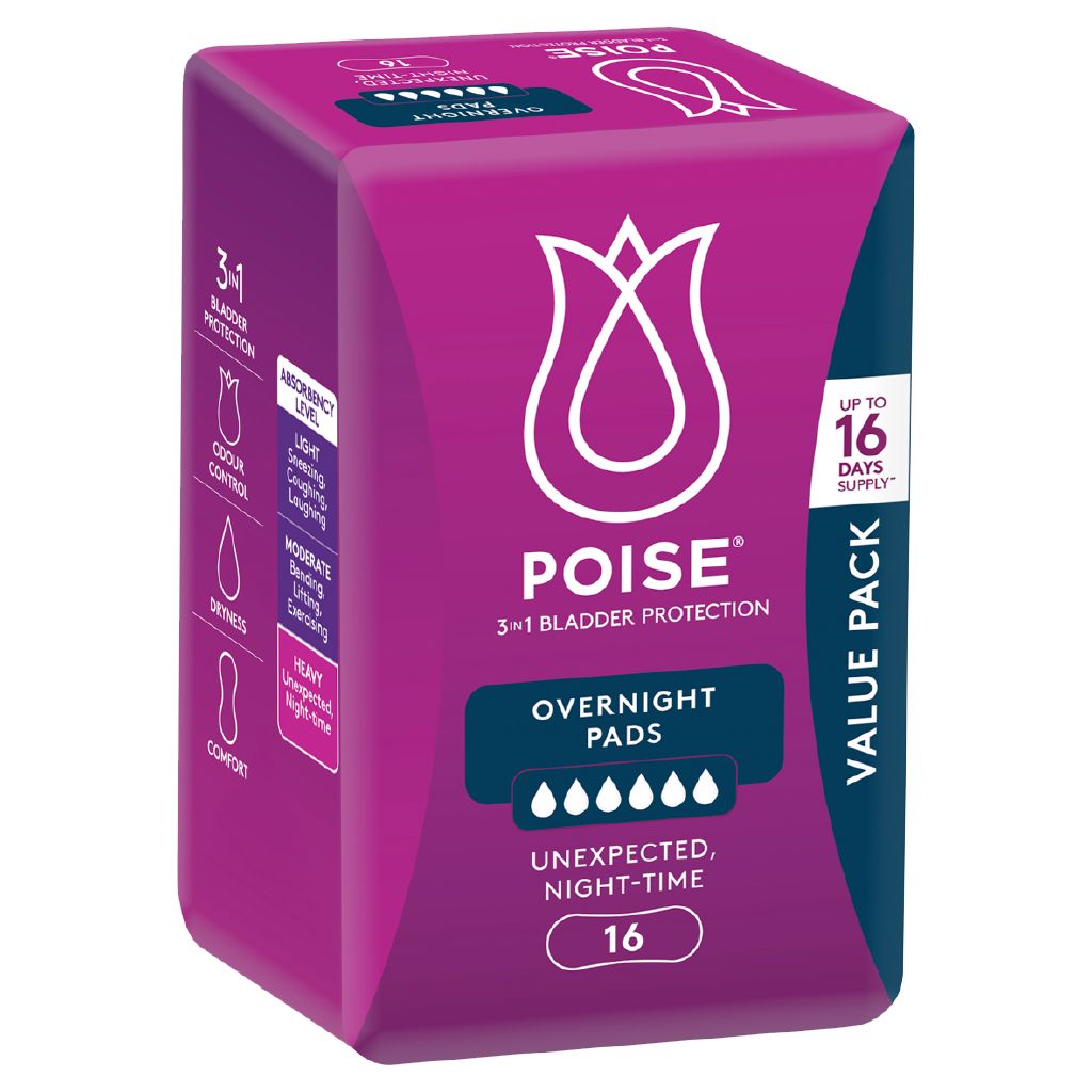 Poise Pads Overnight Bulk Pack | The Warehouse