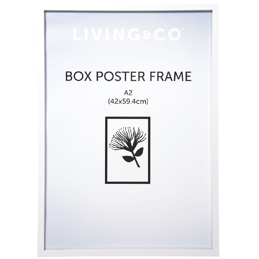 Living & Co Box Poster Frame A2 White | The Warehouse