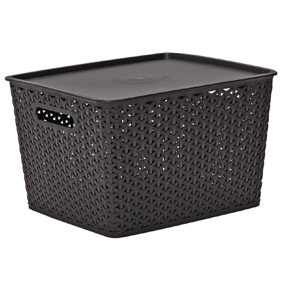 Living & Co Storage Tub Black 18L Black | The Warehouse