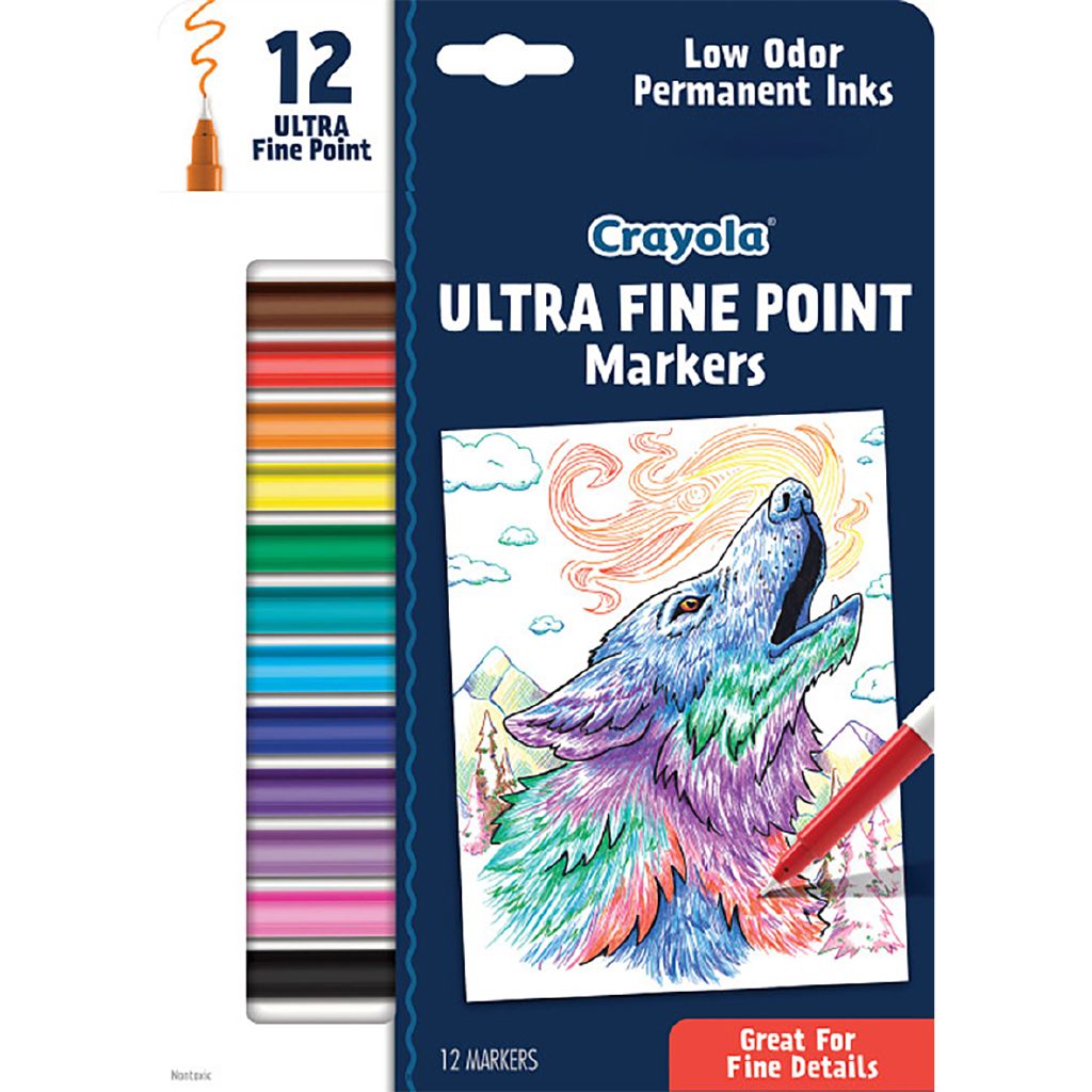 Crayola Ultra Fine Point Markers 12 Pack | The Warehouse