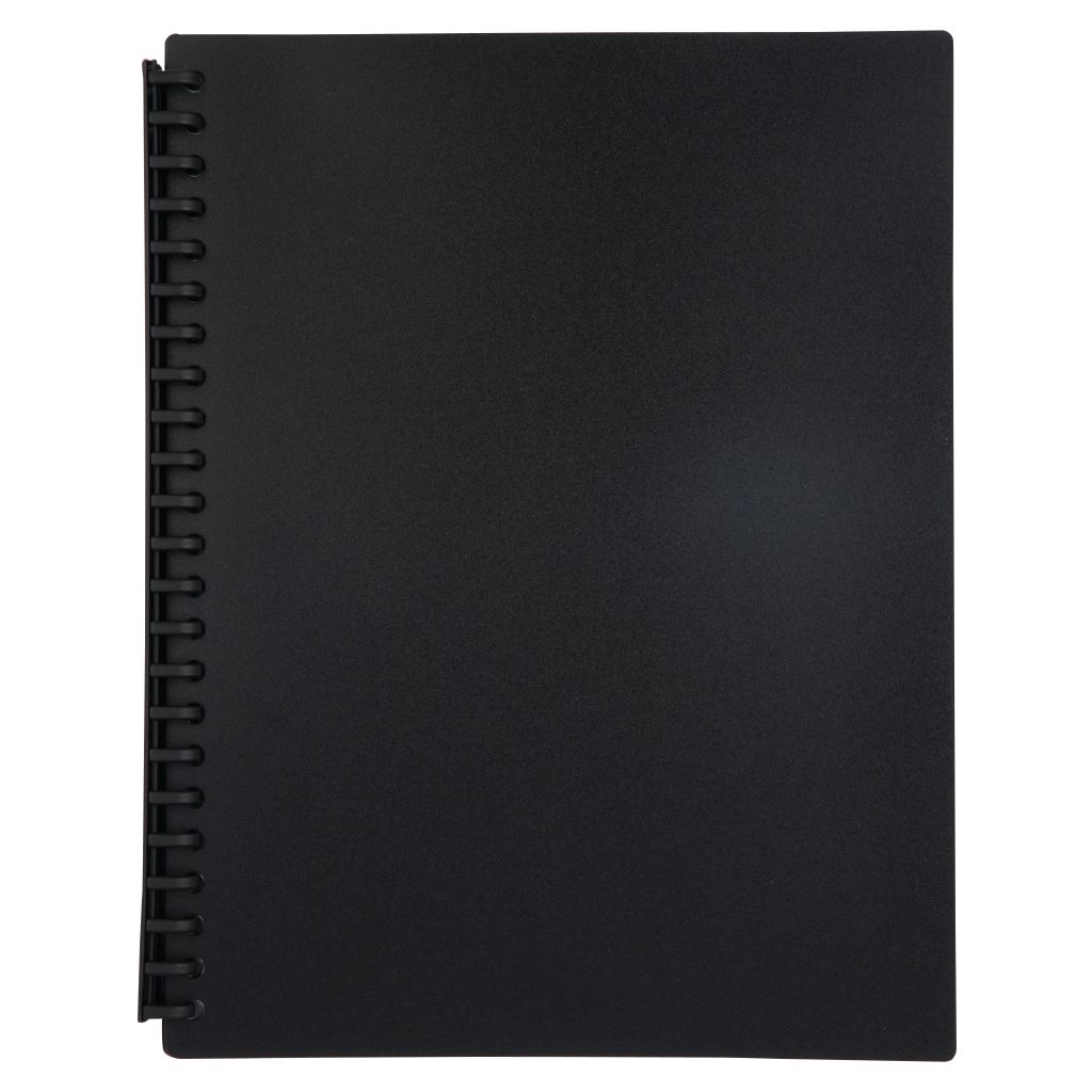WS Clear Book Refillable 20 Leaf Black A4 Black | The Warehouse