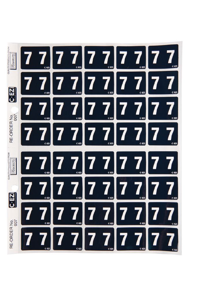 Filecorp Coloured Labels 7 Black Black | The Warehouse