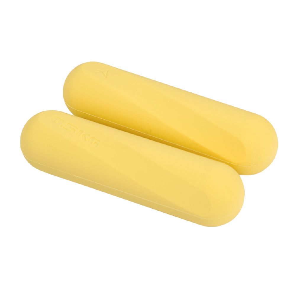 Active Intent Fitness Silicone Hand Weights 0.5kg Yellow 2 Pack Yellow ...