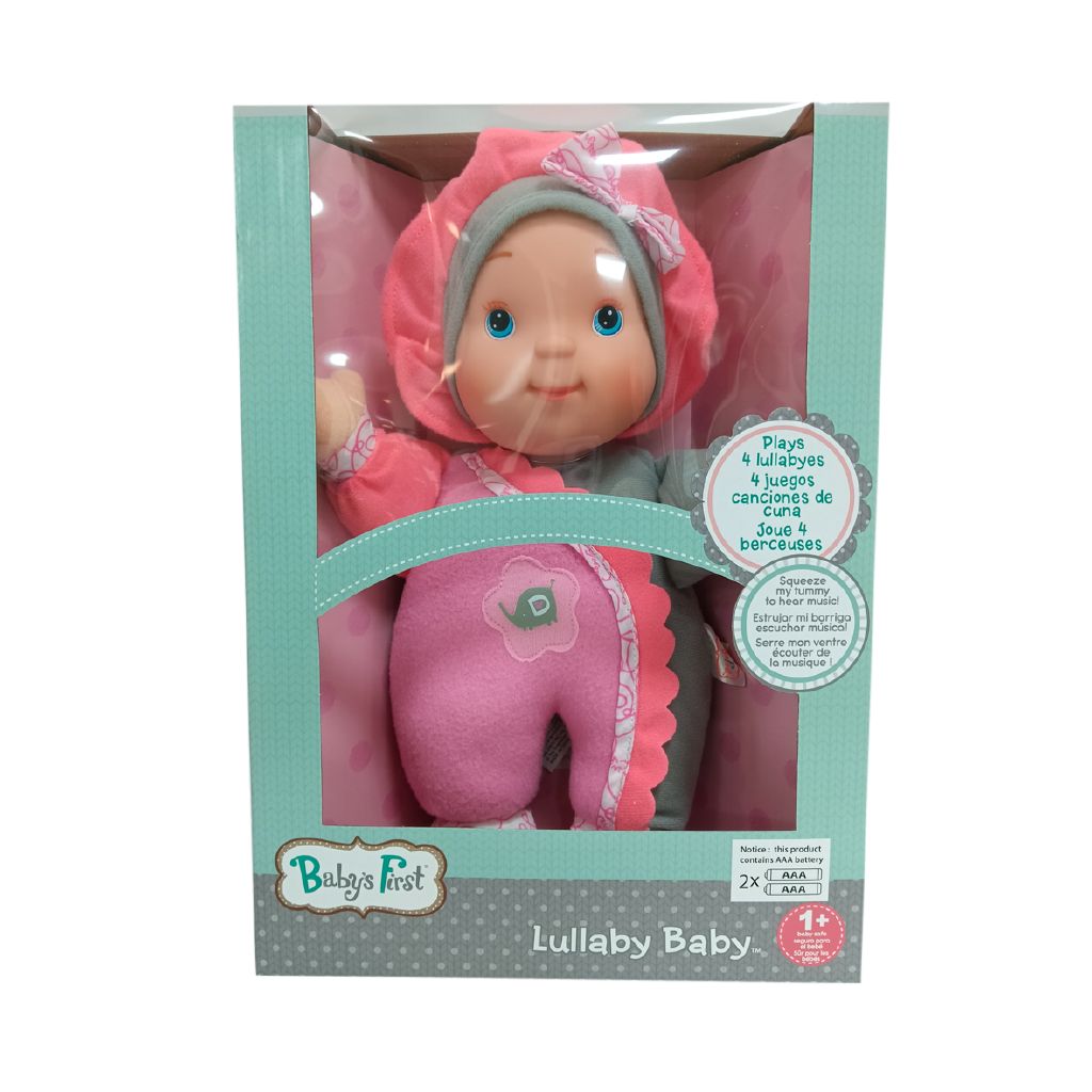 Baby s First Lullaby Baby 12 Inch Baby Doll with Sound Assorted Assorted The Warehouse
