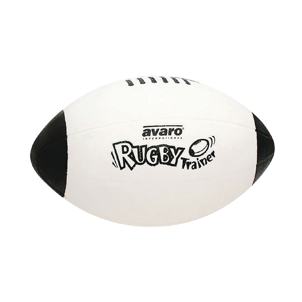 Avaro Rugby Ball Trainer Black/White Size 5 Black/White | The Warehouse