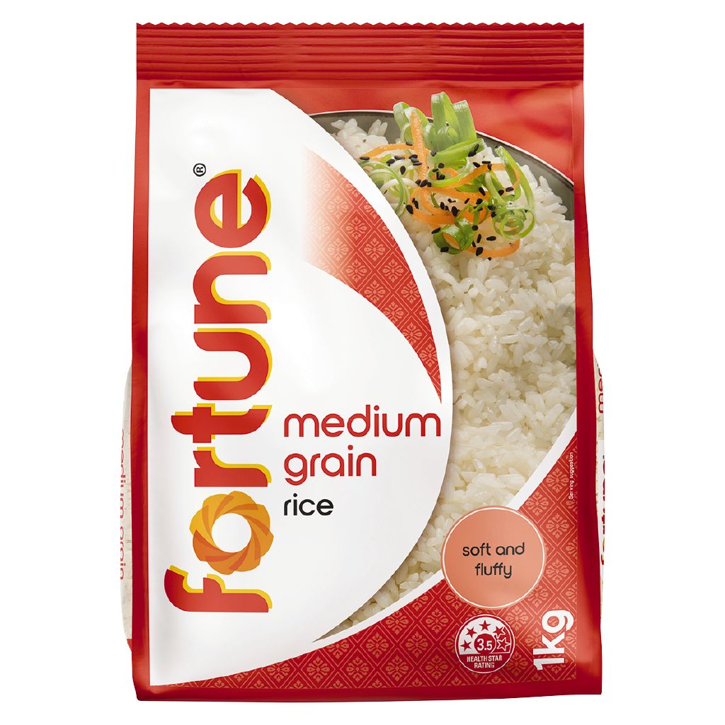 Fortune Medium Grain Rice 1kg | The Warehouse