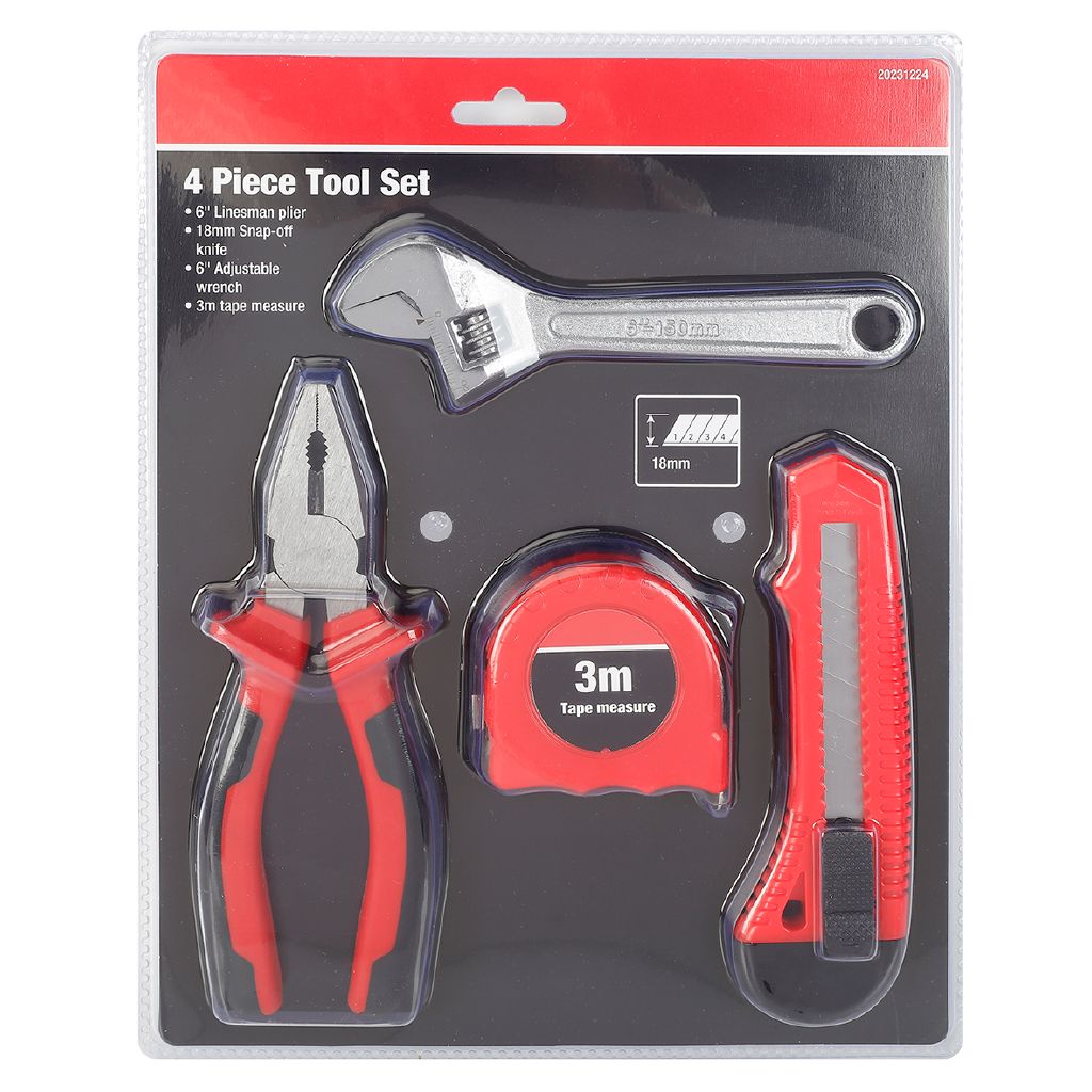 Tool Set 4 Piece | The Warehouse