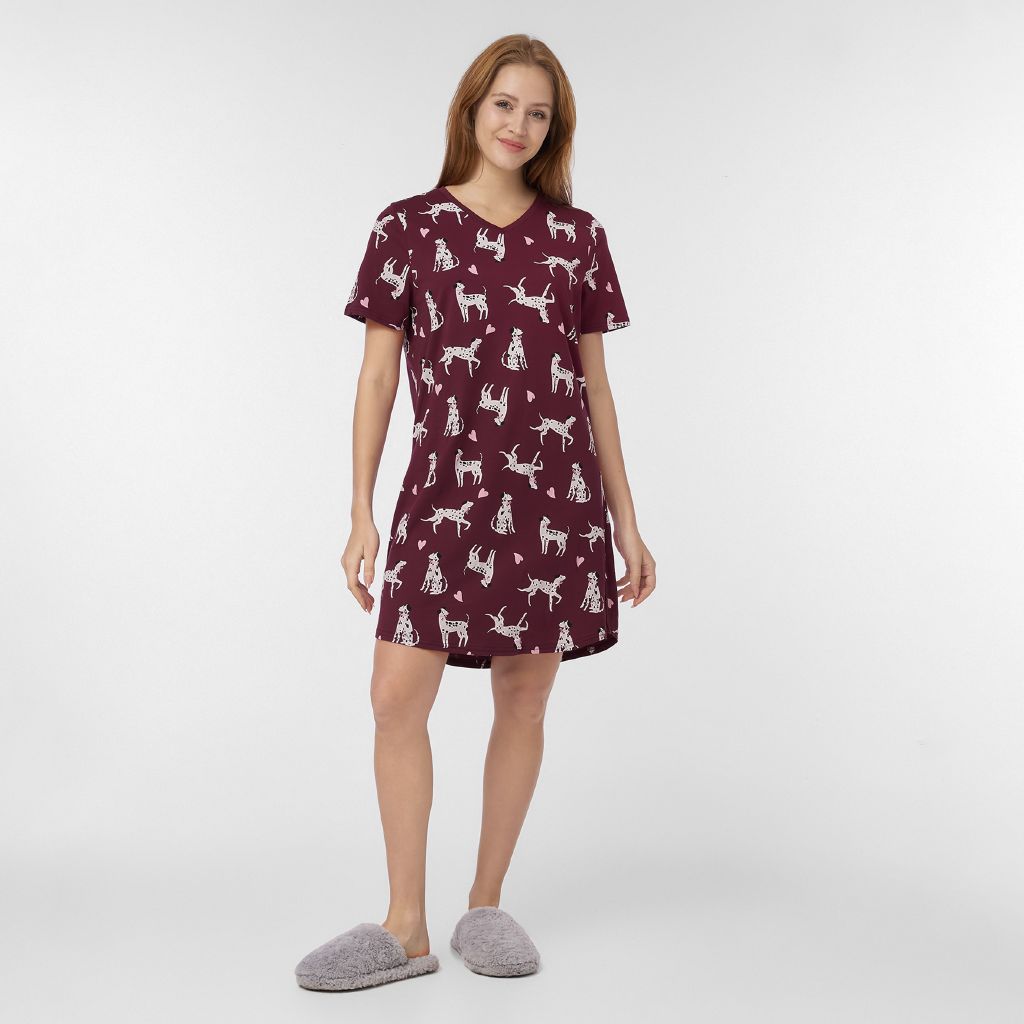 H&H Women's V Neck Nightie Purple Dark | The Warehouse