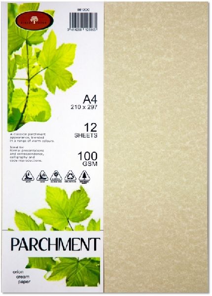 Direct Paper Parchment Paper 100gsm Orion A4 12 Pack Cream | The Warehouse