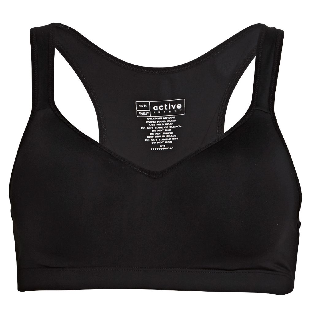 Active Intent Women's Yoga Bra Black | The Warehouse