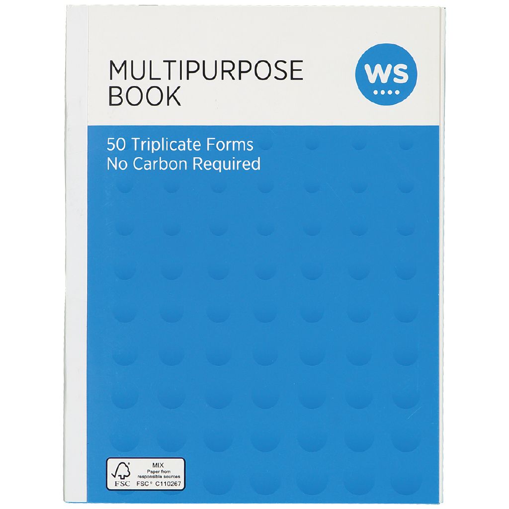 WS Triplicate Multipurpose Book 50 Form White A5 White | The Warehouse