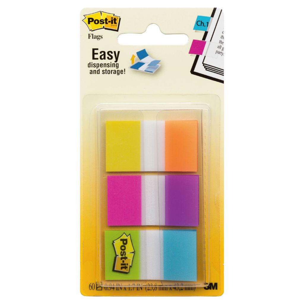Post-It Post-It Flags 680-Eg-Alt 23.8mm x 43.2mm Brights Assorted ...