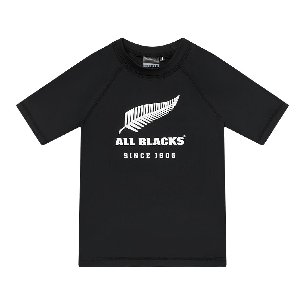 All Blacks Short Sleeve Rash Vest Black | The Warehouse